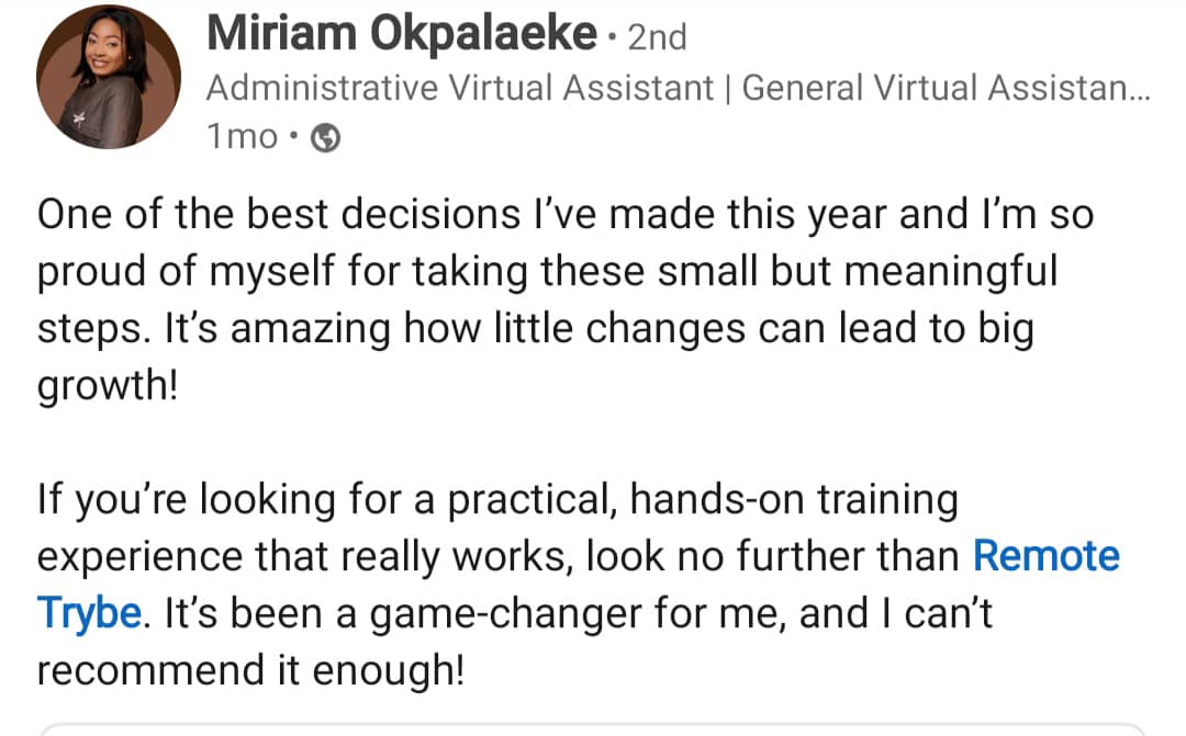 RemoteTrybe - Expert Virtual Assistant Training & Coaching